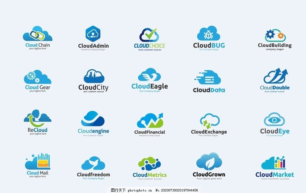 云LOGO图片_其他_LOGO标识-图行天下素材网
