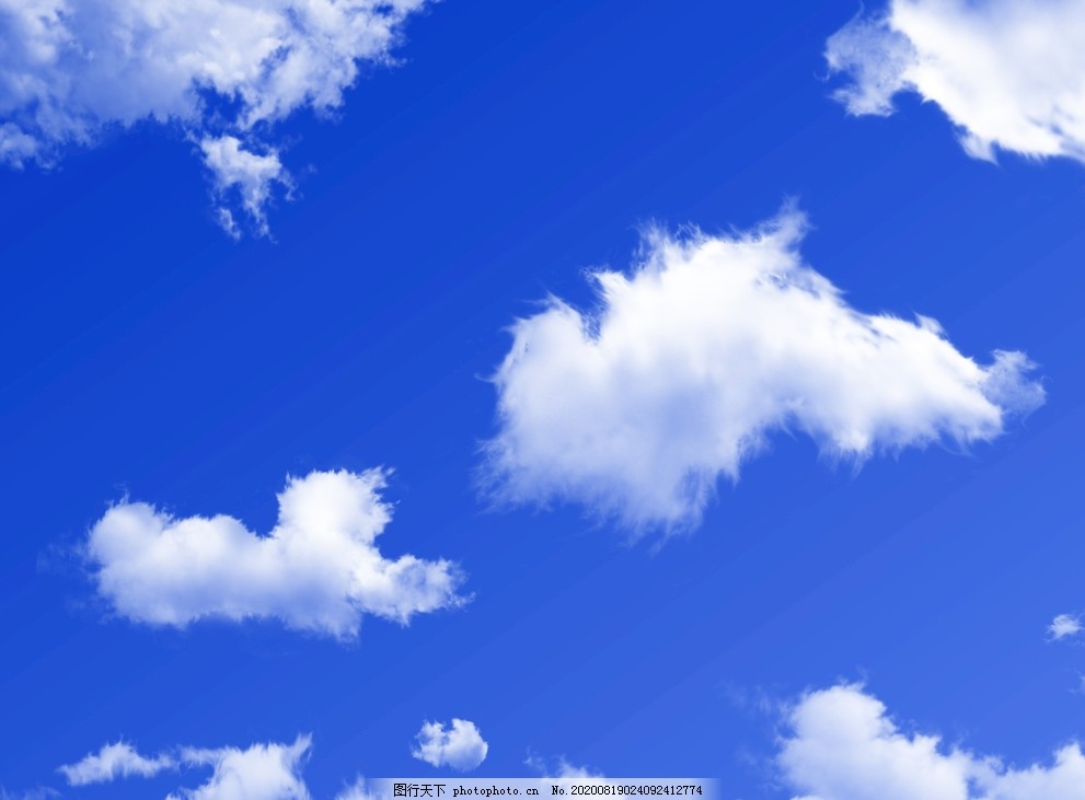 蓝天白云高清图图片_蓝天白云_自然风景-图行天下素材网