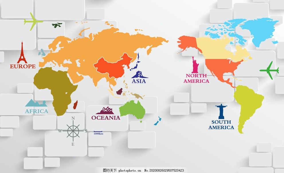 世界地图卡通图片_其他_其他-图行天下素材网