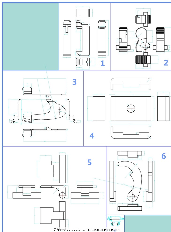 654K立板焊接机部分零件图纸图片_CAD素材_CAD素材-图行天下素材网